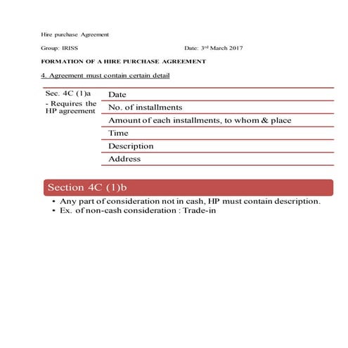 Hire purchase agreement | DOCX