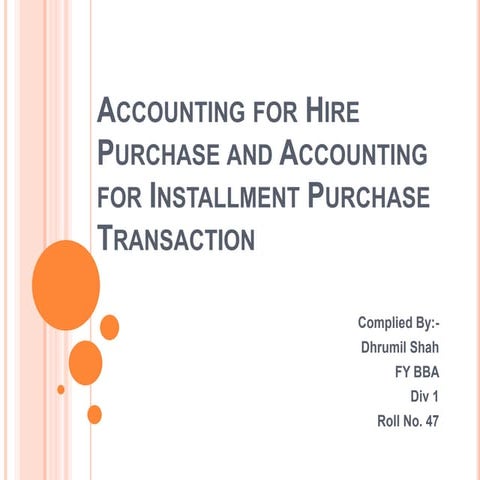 HIRE PURCHASE ACCOUNTING | DOCX