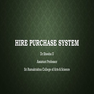 Introduction to Hire purchase system.pptx