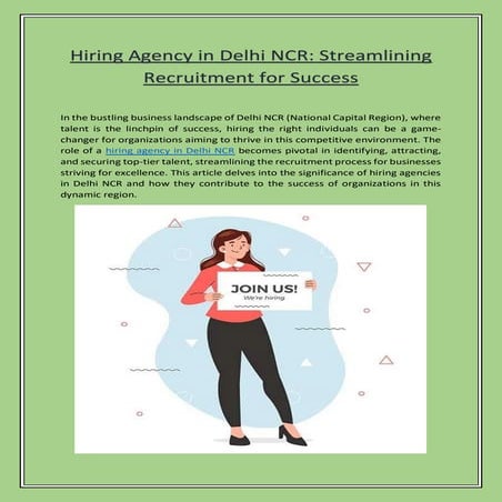 Hiring Agency in Delhi NCR- Streamlining Recruitment for Success.pdf