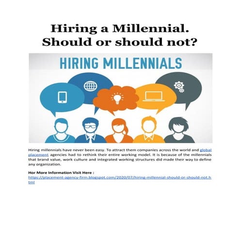 Hiring a Millennial. Should or should not? | PDF | Career Planning ...