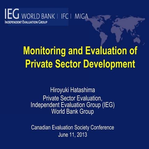 Monitoring and Evaluation of Private Sector Development | PPTX