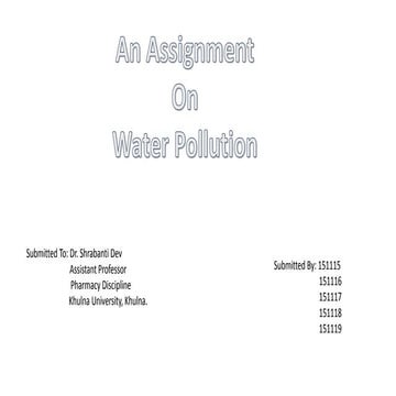 Water Pollution | PPTX | Indoor Environmental Quality | Home & Garden