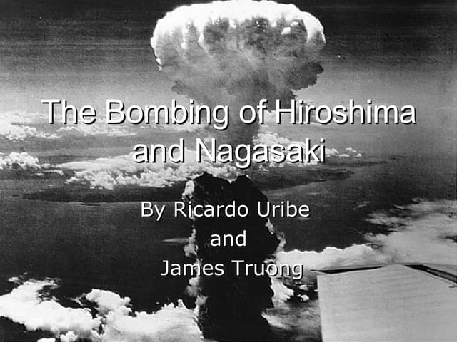 Hiroshima and nagasaki | PPT