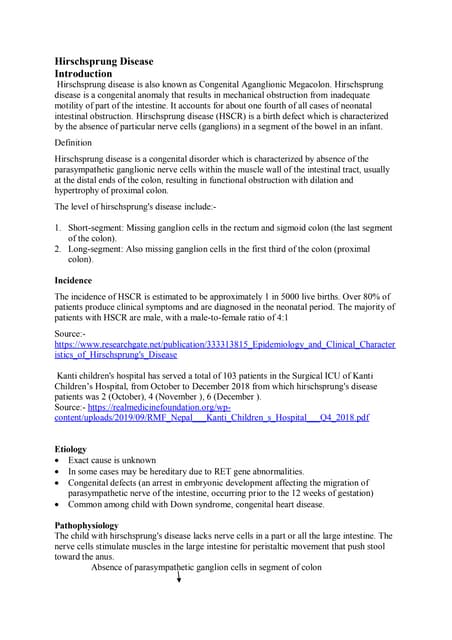 Hirschsprung's disease | PPTX