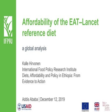 Affordability of the EAT–Lancet reference diet | PPTX