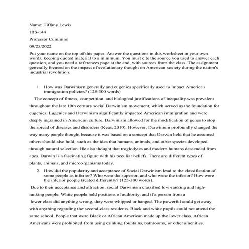 HIS-144-RS-Darwinism and American Society Worksheet.docx