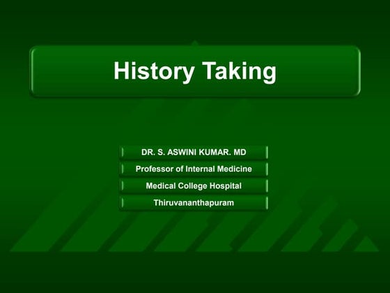History of the patient | PPT