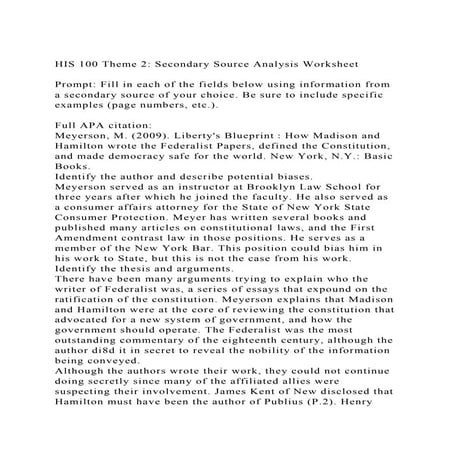 HIS 100 Theme 2 Secondary Source Analysis WorksheetPrompt Fi.docx