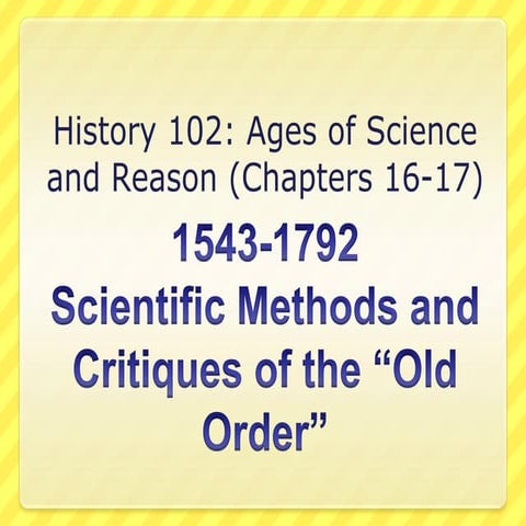 The scientific revolution 1500 to 1700