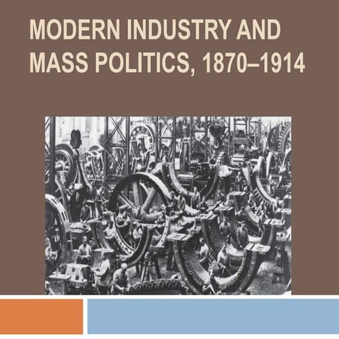 His 102 chapter 23 modern industry & mass politics, 1870 1914 | PPTX