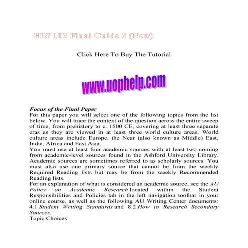 His 103 final guide 2 | DOCX