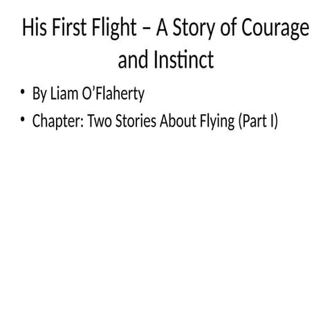 His_First_Flight_ncert_presentation.pptx