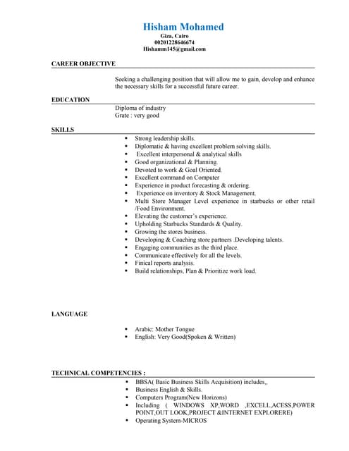 Haitham CV | DOC | Resume Writing and Advice | Job Search