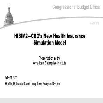 How CBO Is Updating Its Health Insurance Simulation Model | PDF