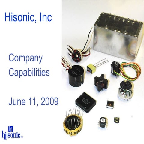 Hisonic Company Capabilities | PPT