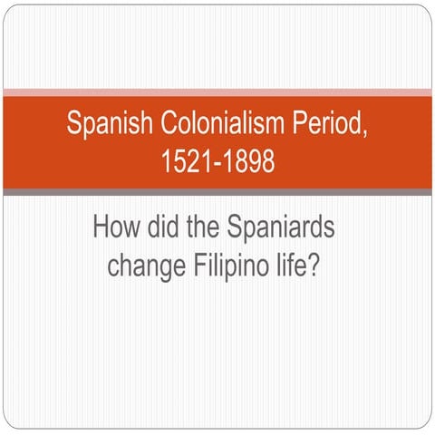 Institutional Impact of Spanish Rule in the Philippines | PDF