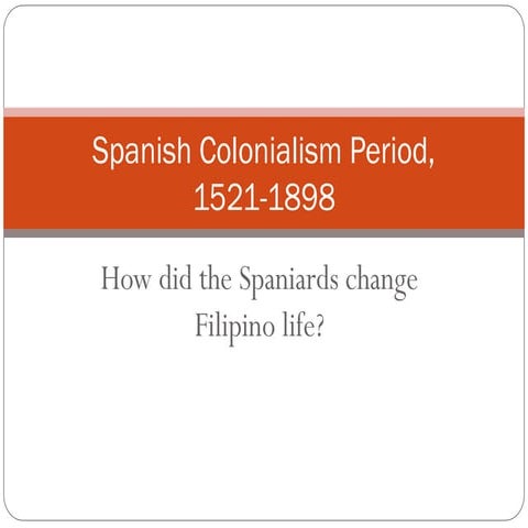 Institutional Impact of Spanish Rule in the Philippines | PDF