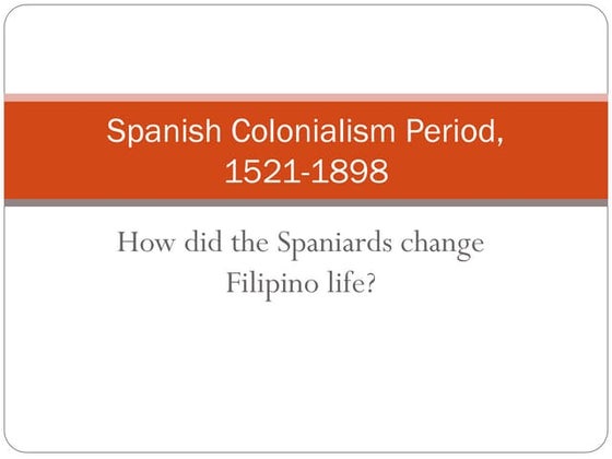 Spanish Colonization | PPSX | Christianity | Religion & Spirituality