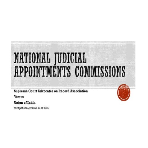 Judges appointment system | PPTX