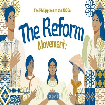 Report about the reform movement, formed by the illustrados | PDF