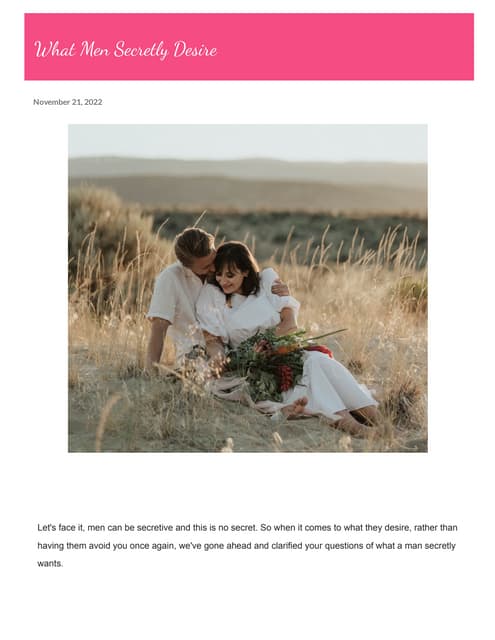 Why Men Lie | PPT | Dating | Family and Relationships