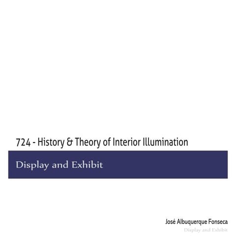 History of lighting - display & exhibit | PDF