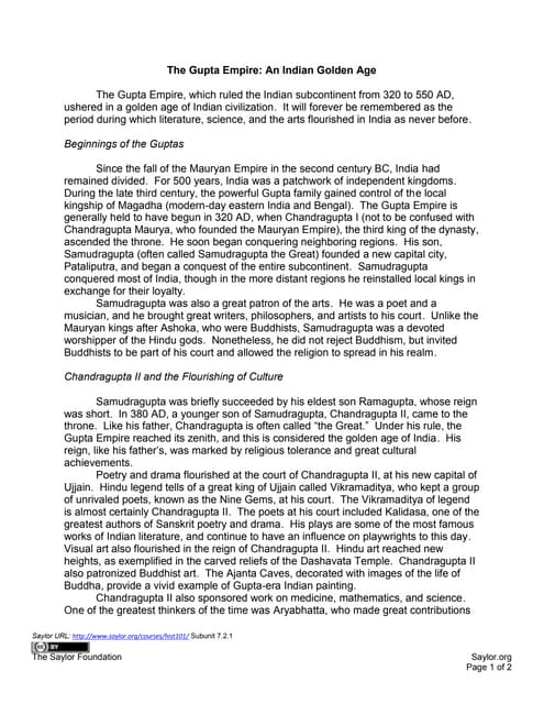 The gupta empire | PPTX | Hinduism | Religion & Spirituality