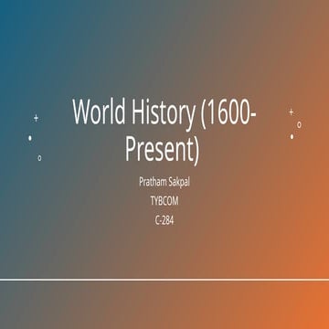 HIST103 World History_report_Saylor academy | PPTX