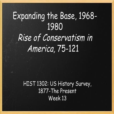Hist 1302 Blog - Week 13 | PPT | Civic affairs | Politics