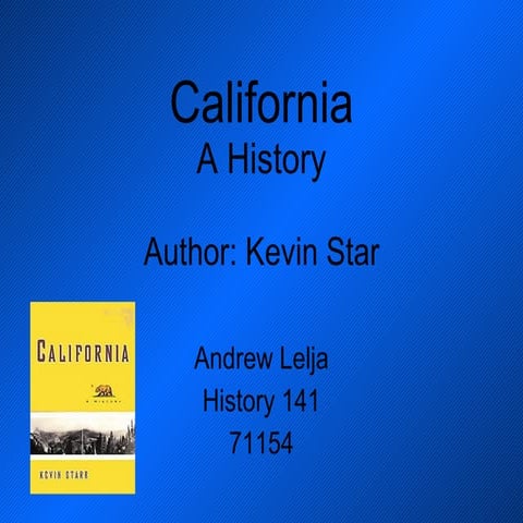 Hist 141 california a history | PPT