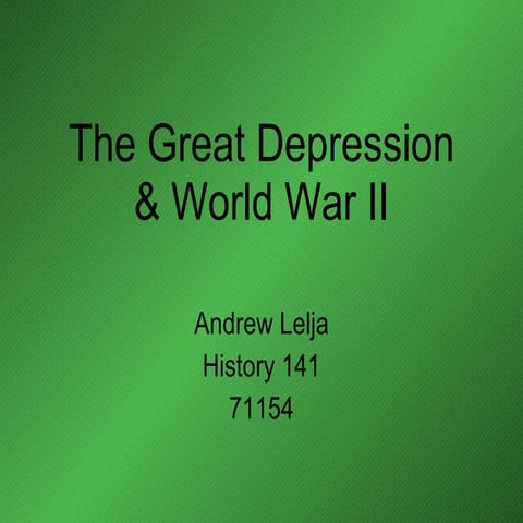 Hist 141 the great depression & ww2 | PPT