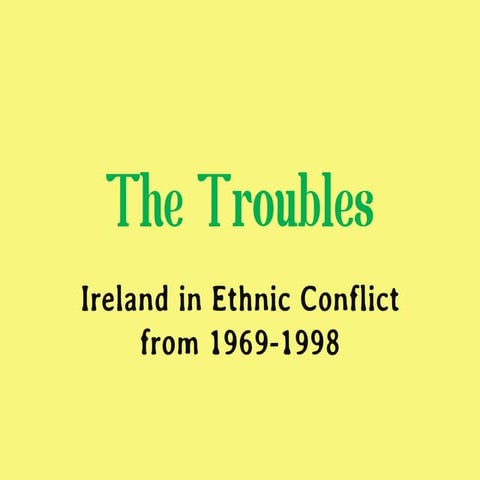 The IRA and the Troubles in Northern Ireland | PPT