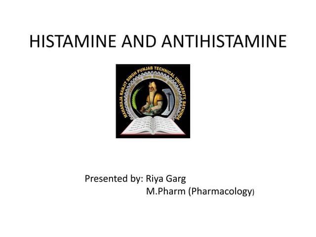 Histamine and antihistaminics | PPT