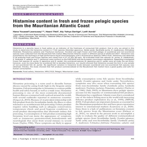 Histamine content in fresh and frozen pelagic species.pdf