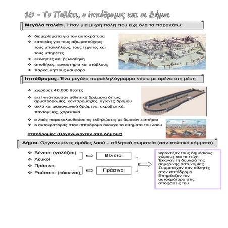 10 - Το Παλάτι ο Ιππόδρομος και οι Δήμοι | PDF