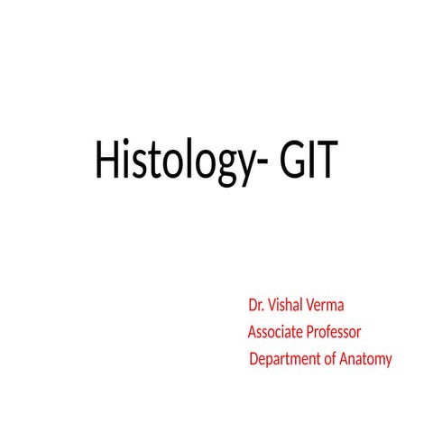 Histology Brief Review - Gastrointestinal tract | PPTX
