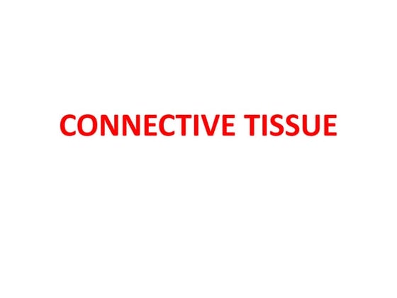 Connective Tissue Free Cells Histology | PPTX | Biological Sciences | Science