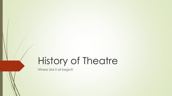 Chapter 1: Theatre, Art, and Entertainment | PPT
