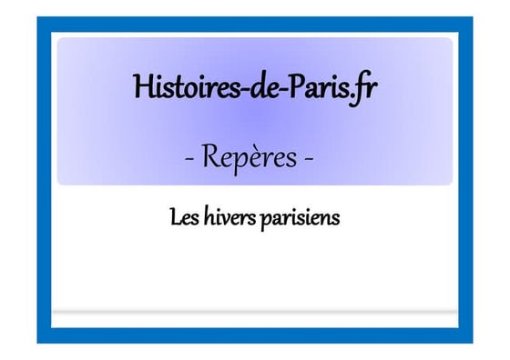 Histoires2paris presentations