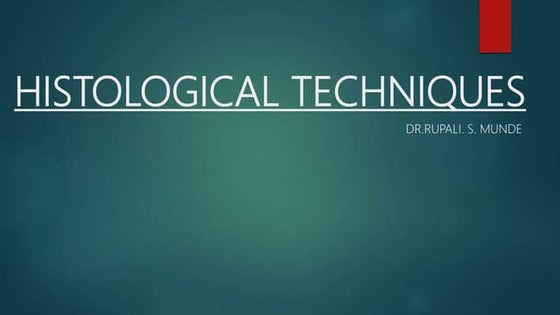 Tissue Processing in Histopathology | PPT