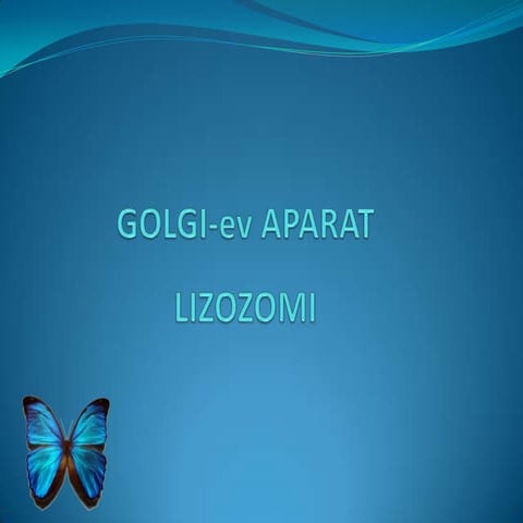 Histologija - Golgi i lizozomi | PPTX