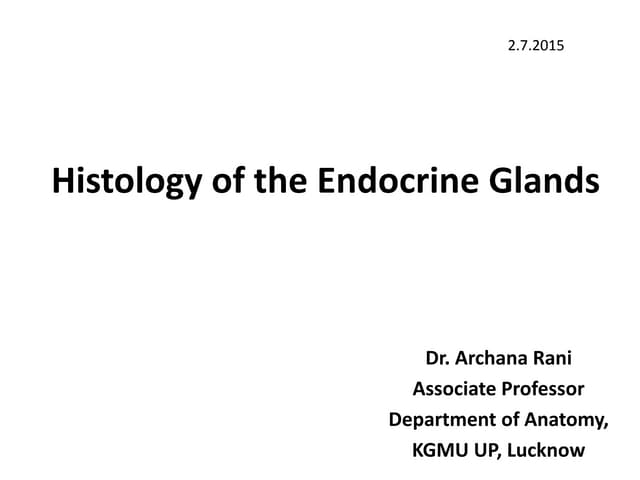 Histological structure of pituitory gland | PPTX