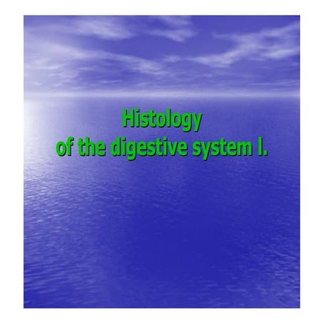 Histology of the digestive system part1 | PDF
