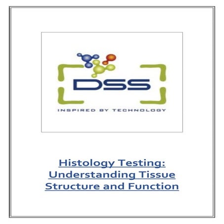 Histology Testing: Understanding Tissue Structure and Function | PDF