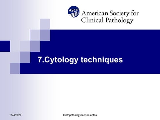 Clinical Laboratory Technology-Histopathology | PPT