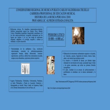 Historia Musica Peruana I: Litico y Mochica | PPTX