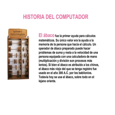 Historia Del Computador | PPT | Computing | Technology & Computing