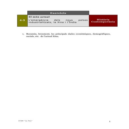 Historia 4.3 exercicis | PDF