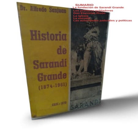 Historia de Sarandí Sarandí Grande (1874-1961) | PDF
